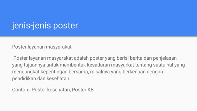 Pengertian poster Beserta Jenis dan Ciri - ciri poster | PPT