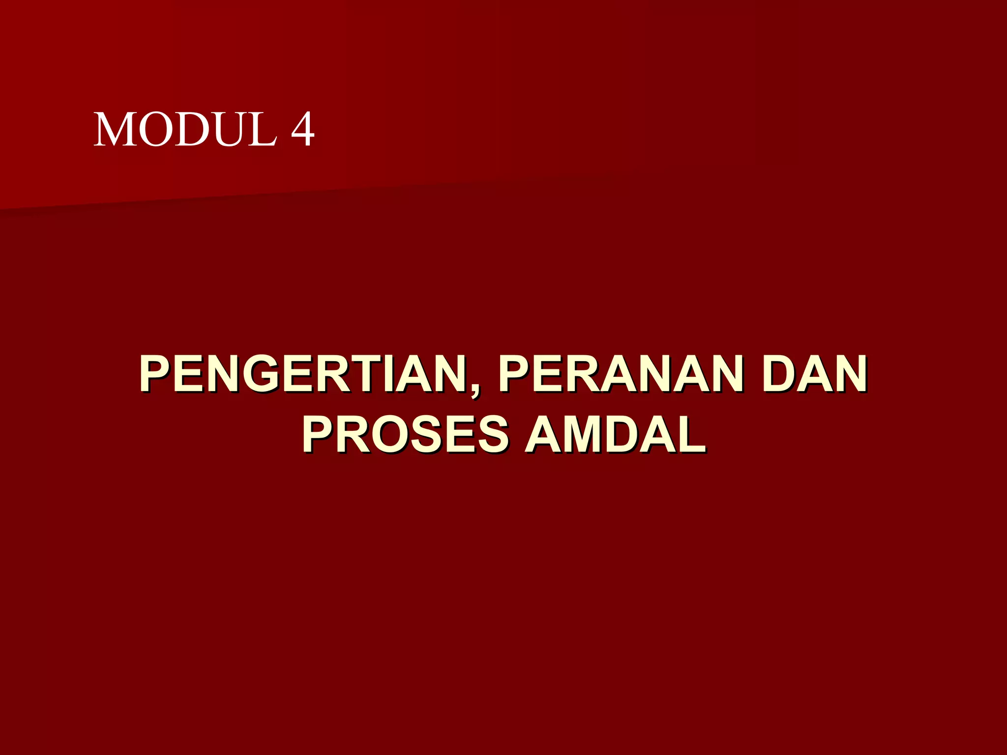 Pengertian proses dan manfaat amdal | PDF