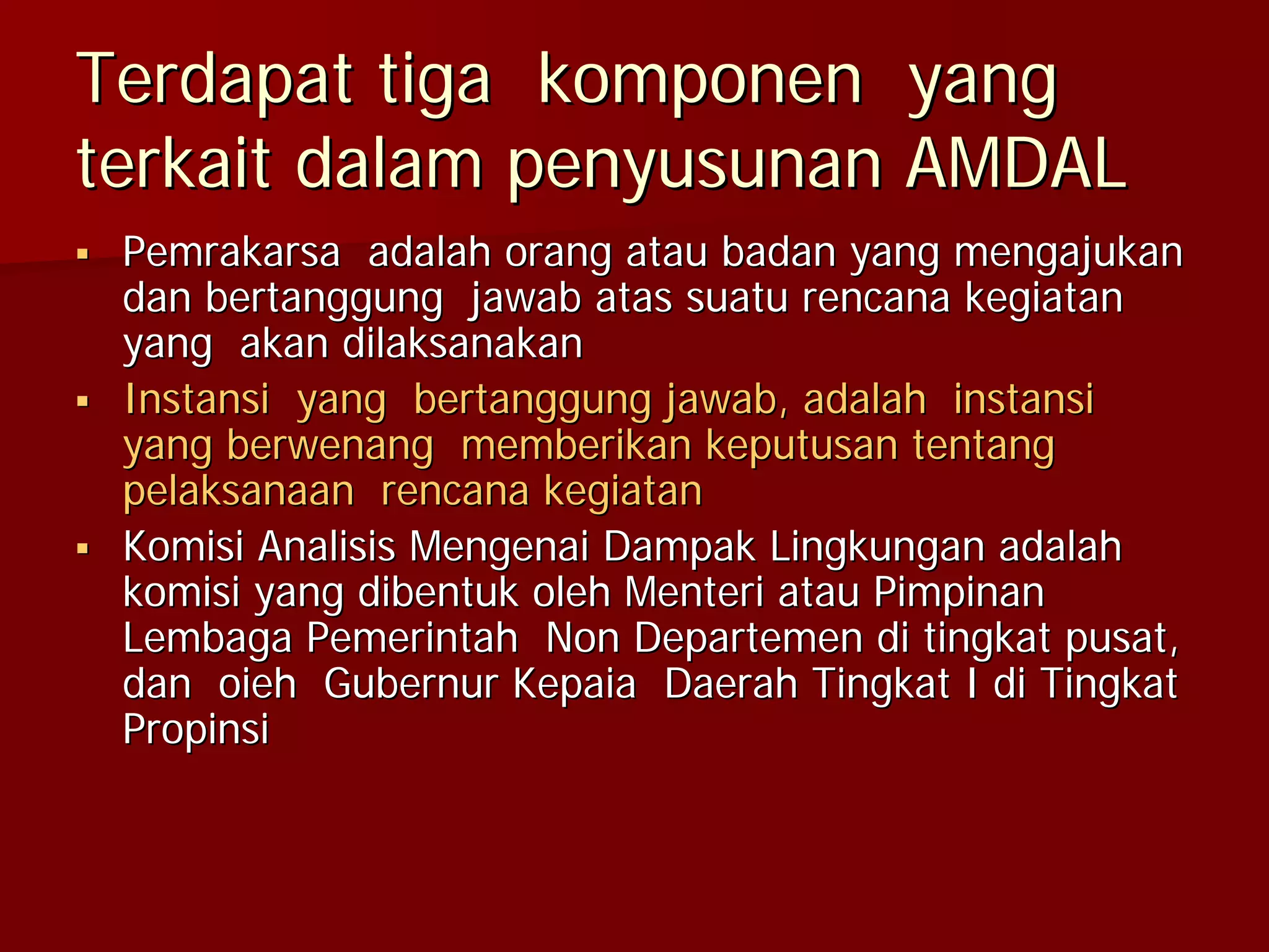 Pengertian proses dan manfaat amdal | PDF