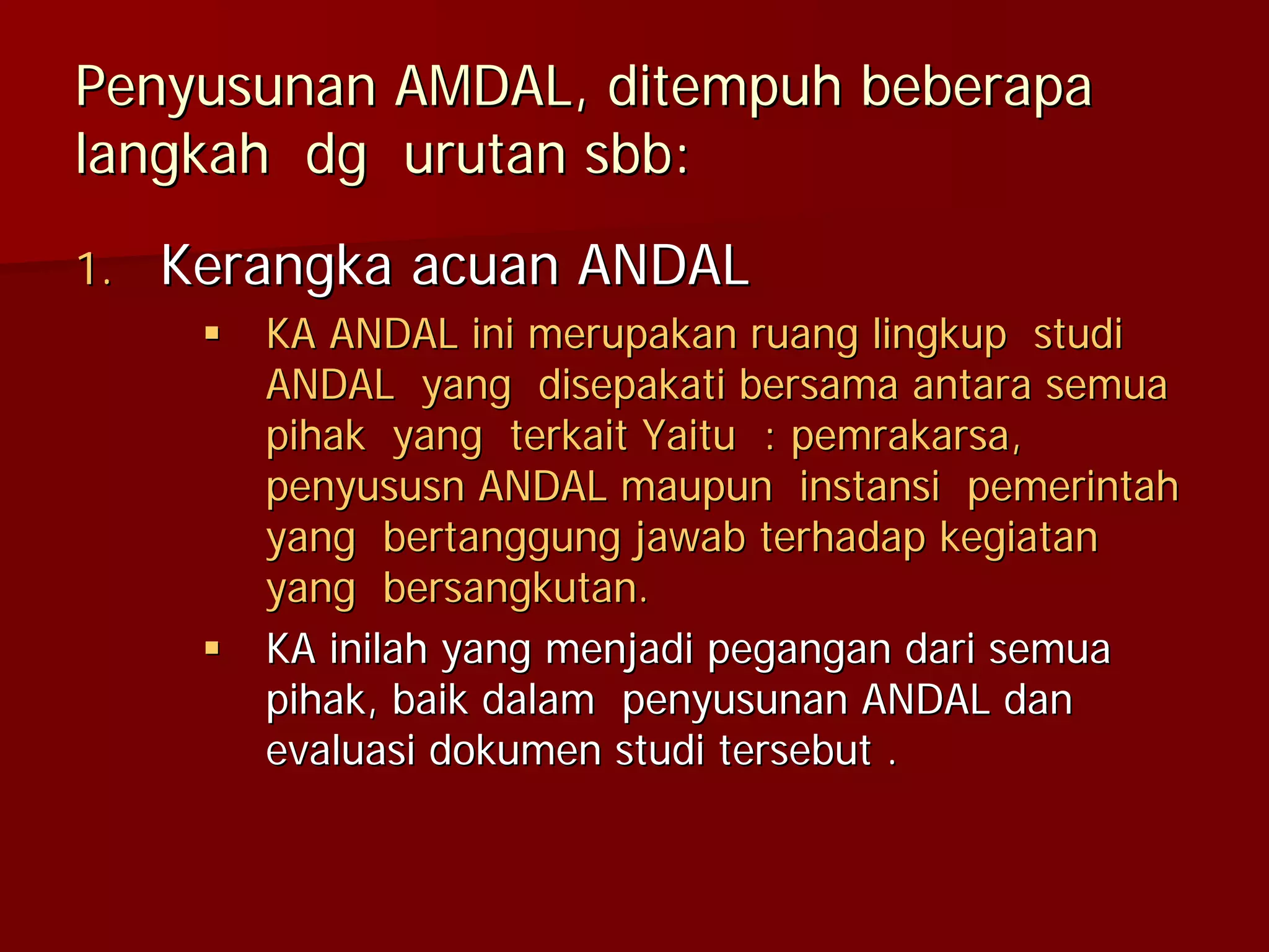 Pengertian proses dan manfaat amdal | PDF