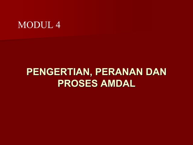Pengertian proses dan manfaat amdal | PDF