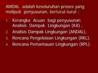 Pengertian proses dan manfaat amdal | PDF