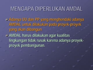 Pengertian proses dan manfaat amdal | PDF