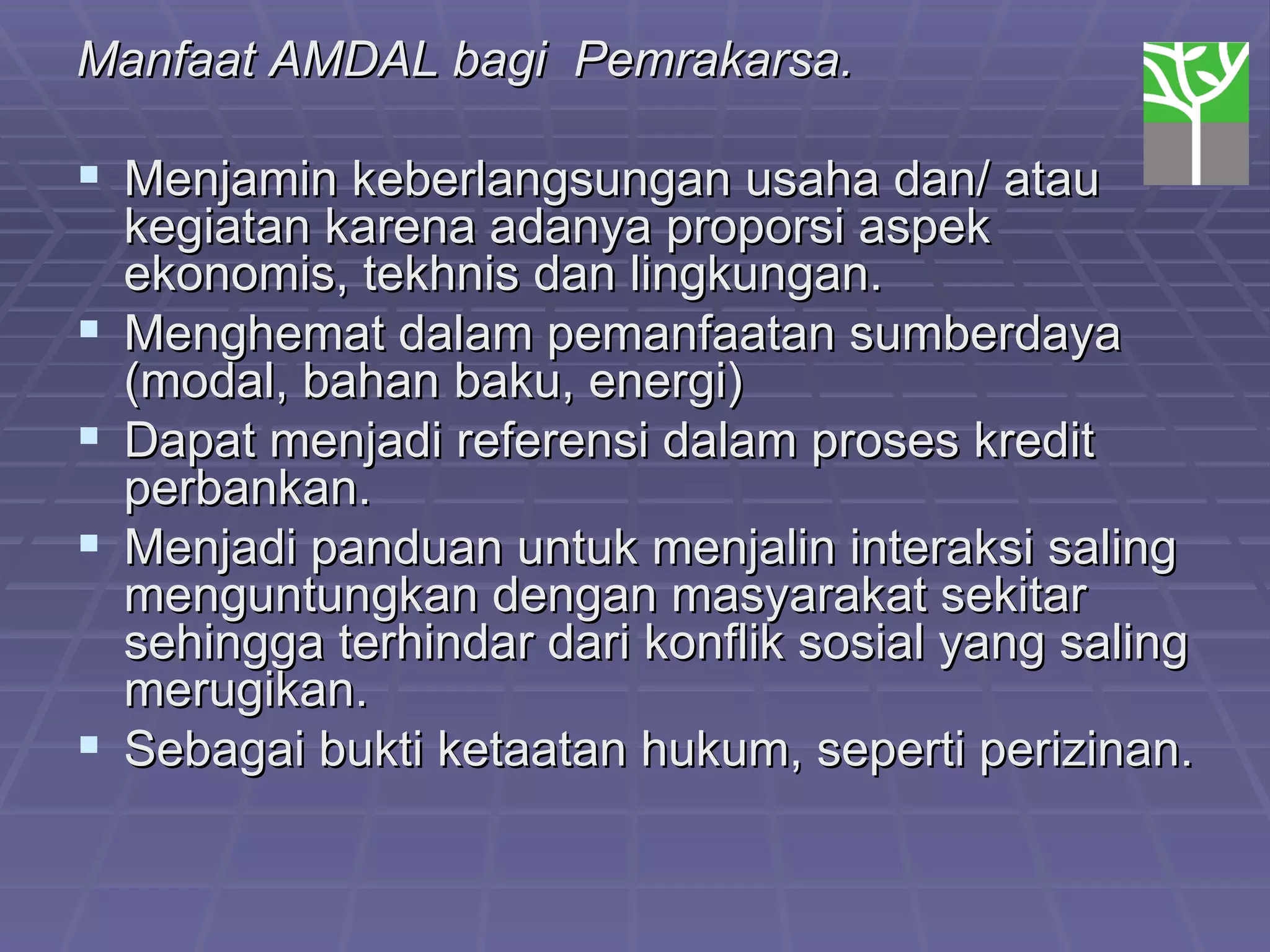 Pengertian, proses dan manfaat andal muchsin | PPT