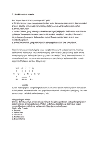 Pengertian protein | DOCX
