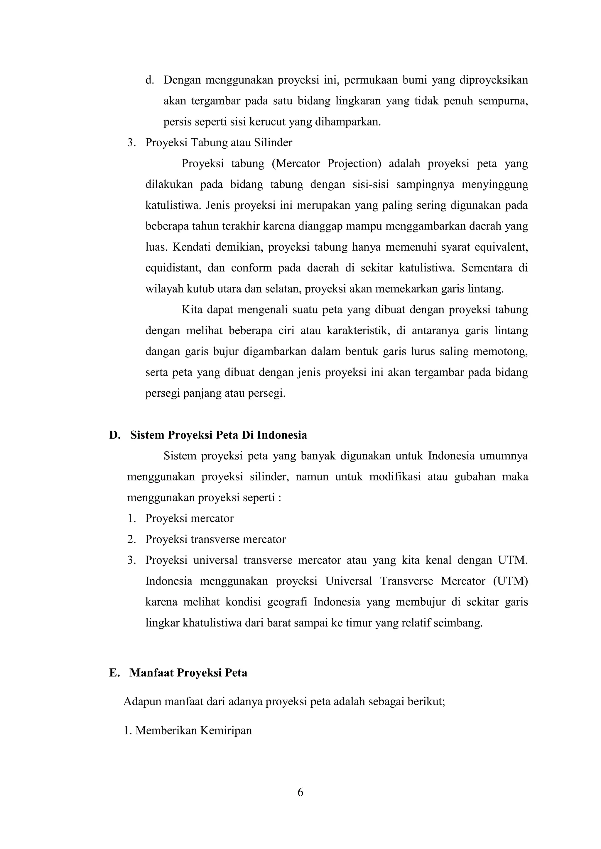 Pengertian Proyeksi Peta dan Klasifikasi Proyeksi Peta.docx
