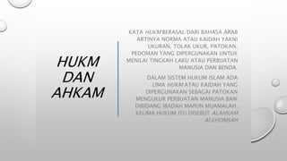 Pengertian, Ruang lingkup dan ciri hukum islam.pptx