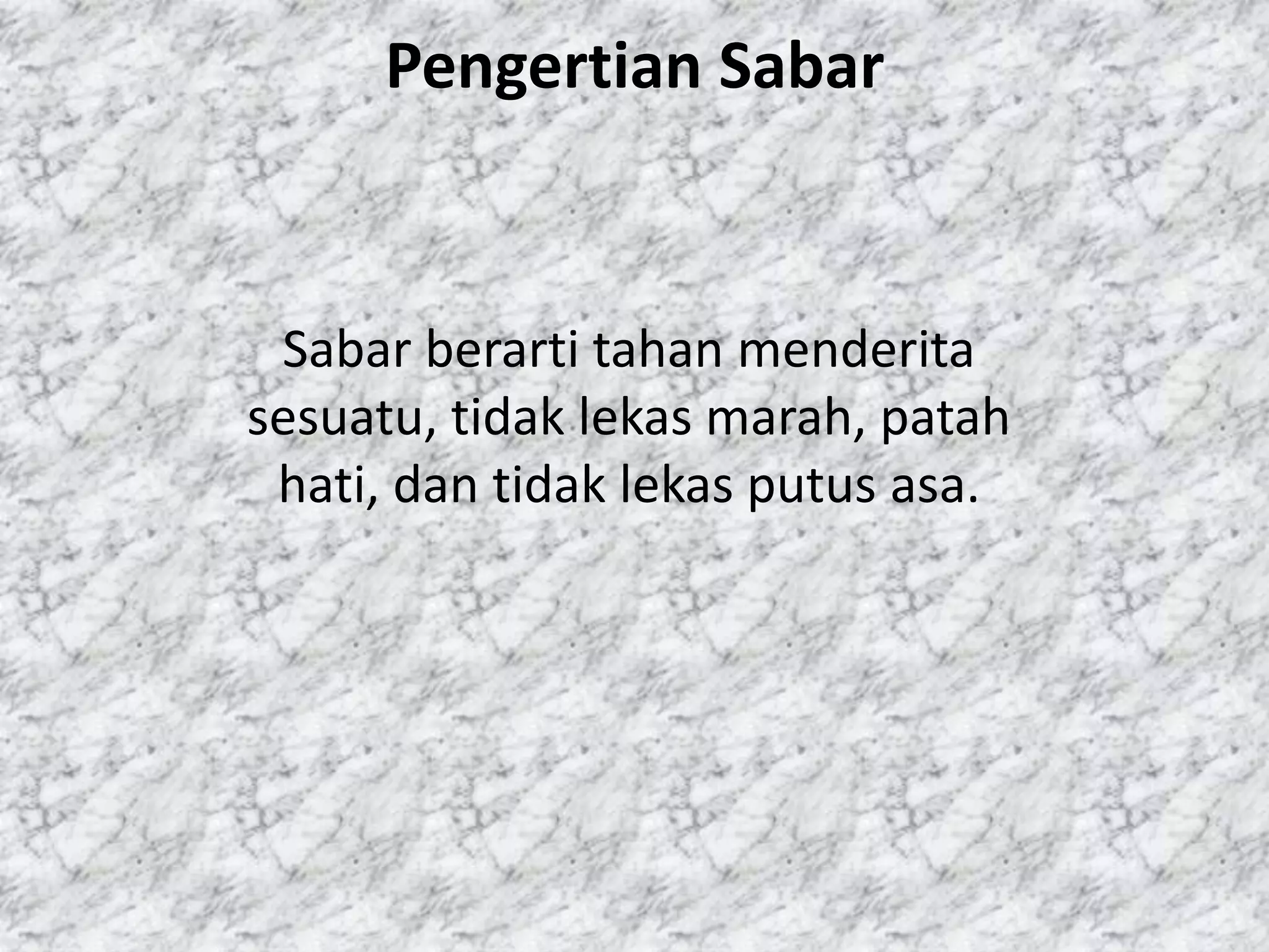 Pengertian sabar123 | PPT | Free Download