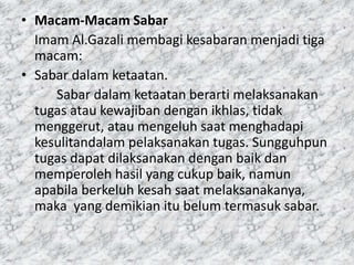 Pengertian sabar123 | PPT
