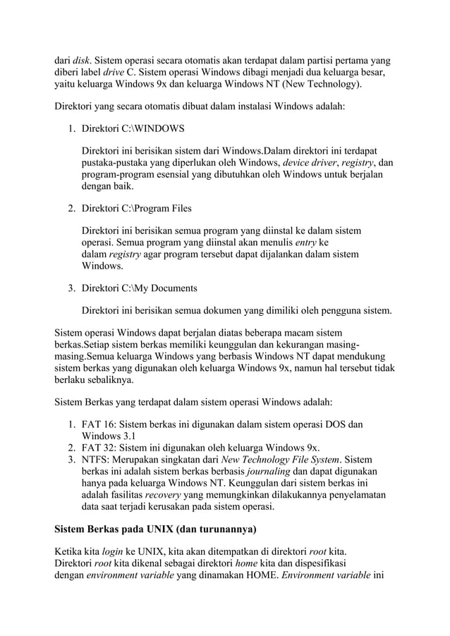 Pengertian sistem berkas | DOCX