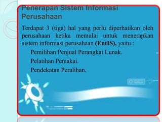 Pengertian sistem informasi perusahaan | PPTX