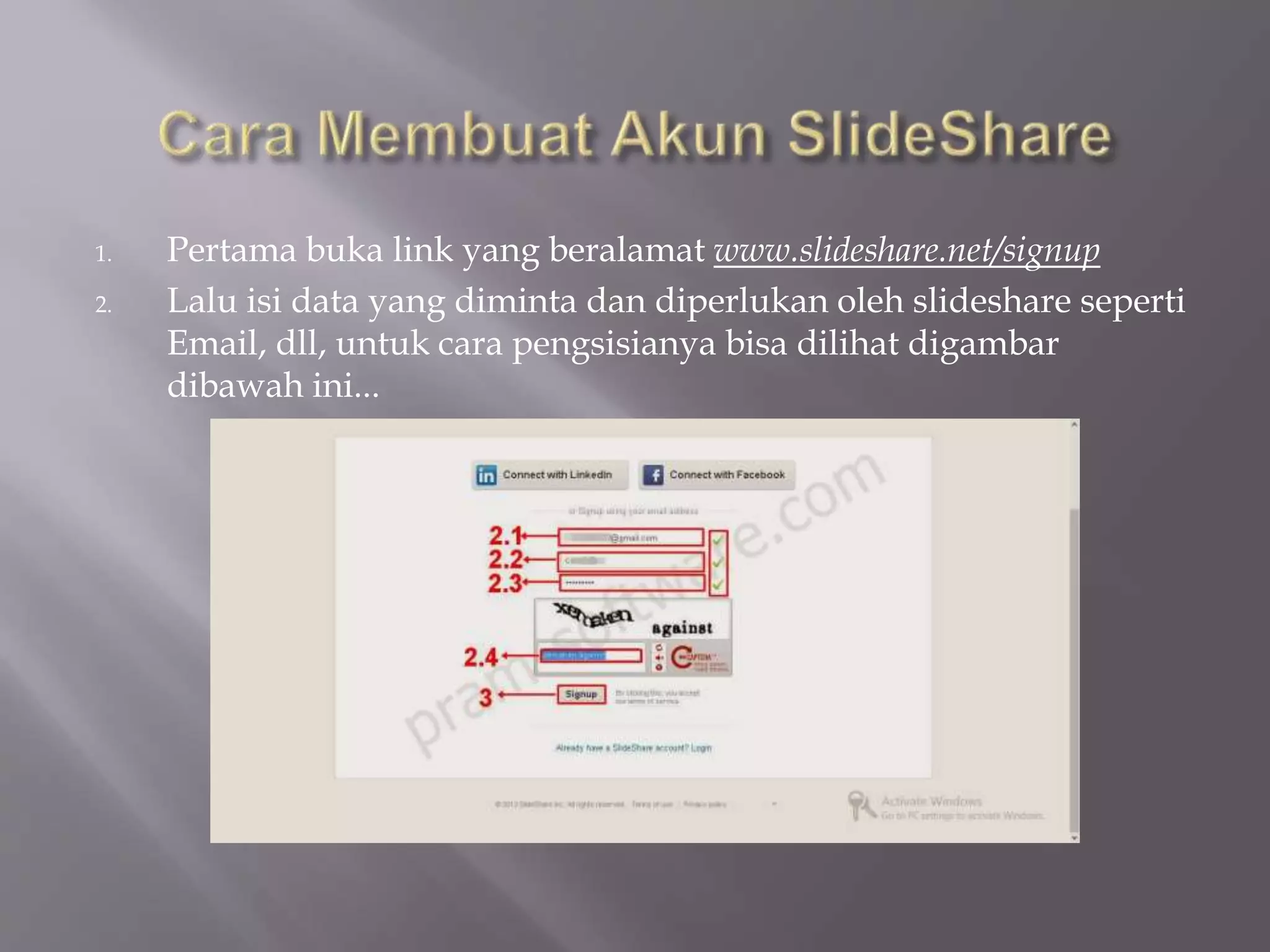 Pengertian slide share | PPTX