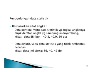 Pengertian statistik dan data | PDF