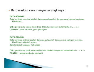 Pengertian statistik dan data | PDF