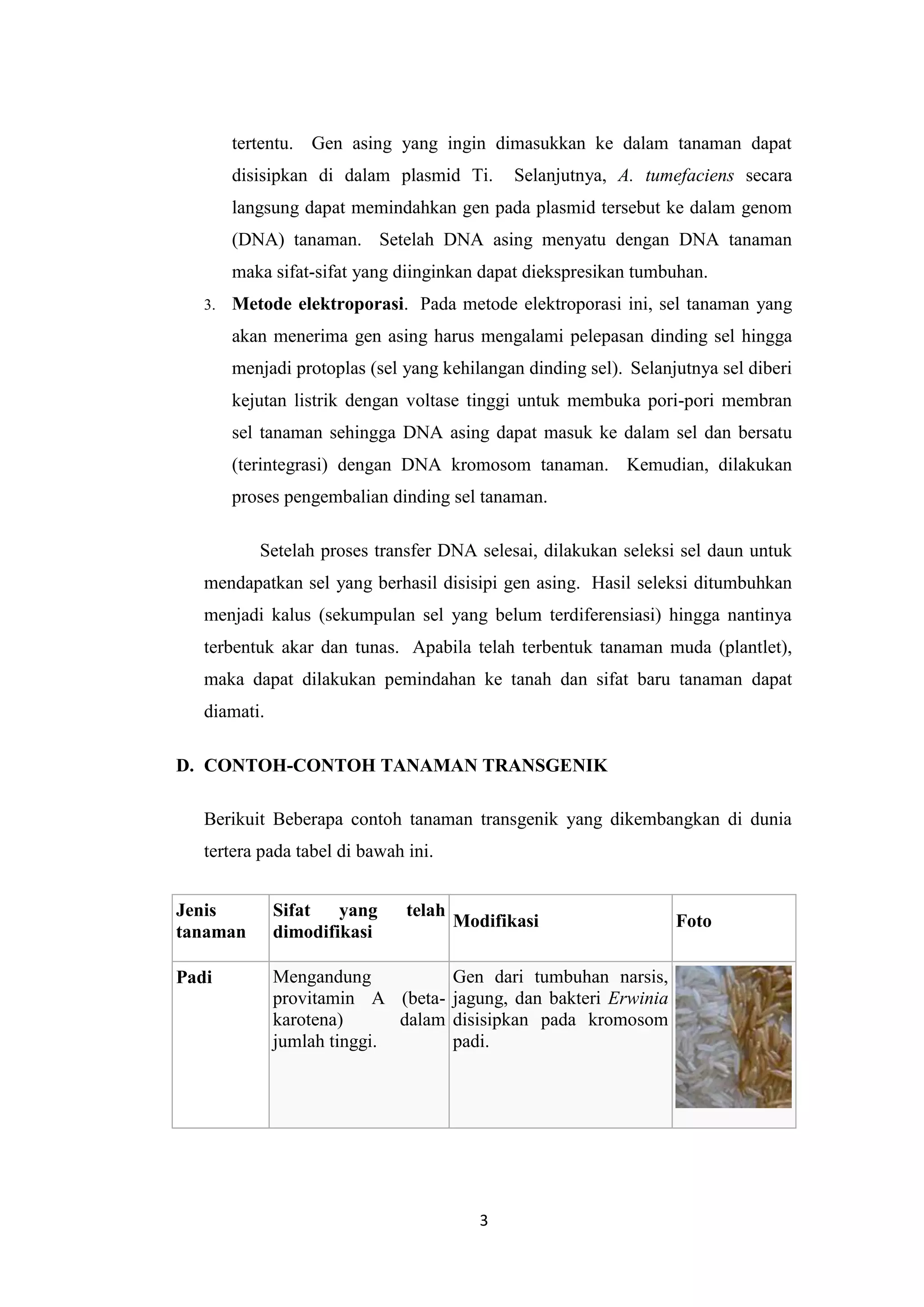 Pengertian Tanaman Transgenik Lengkap | PDF