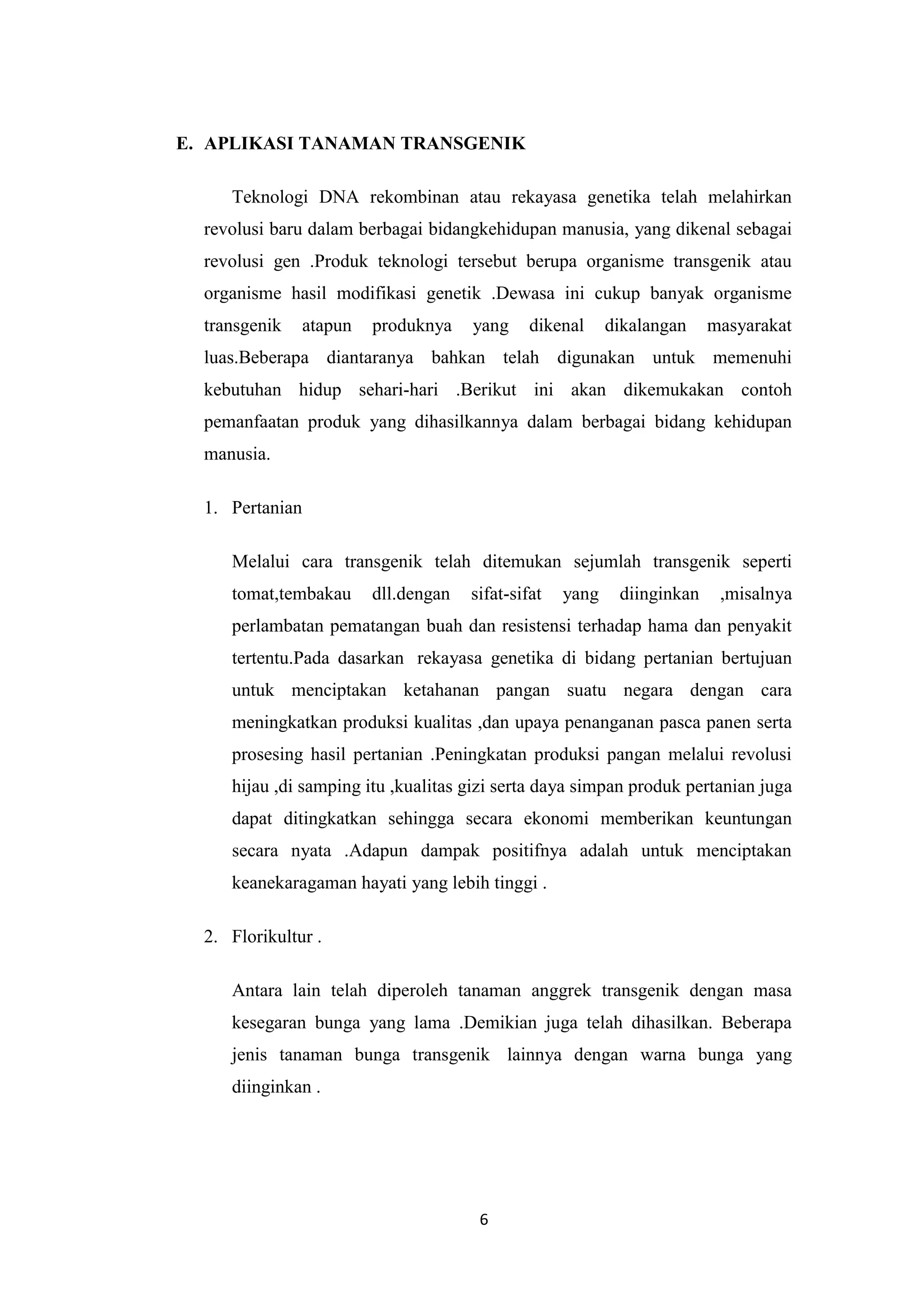 Pengertian Tanaman Transgenik Lengkap | PDF
