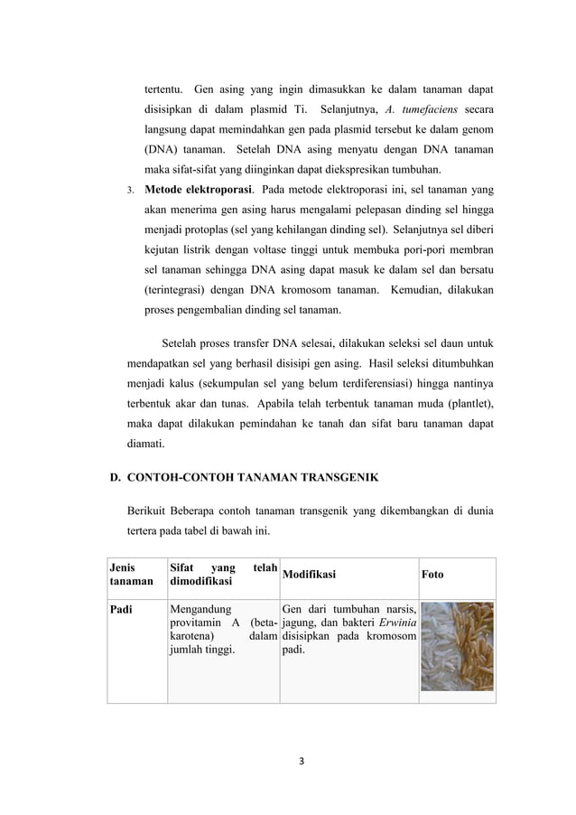 Pengertian Tanaman Transgenik Lengkap | PDF