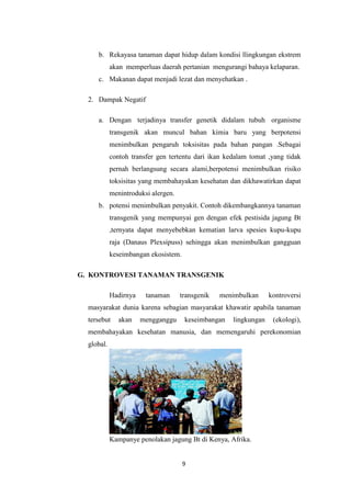 Pengertian Tanaman Transgenik Lengkap | PDF