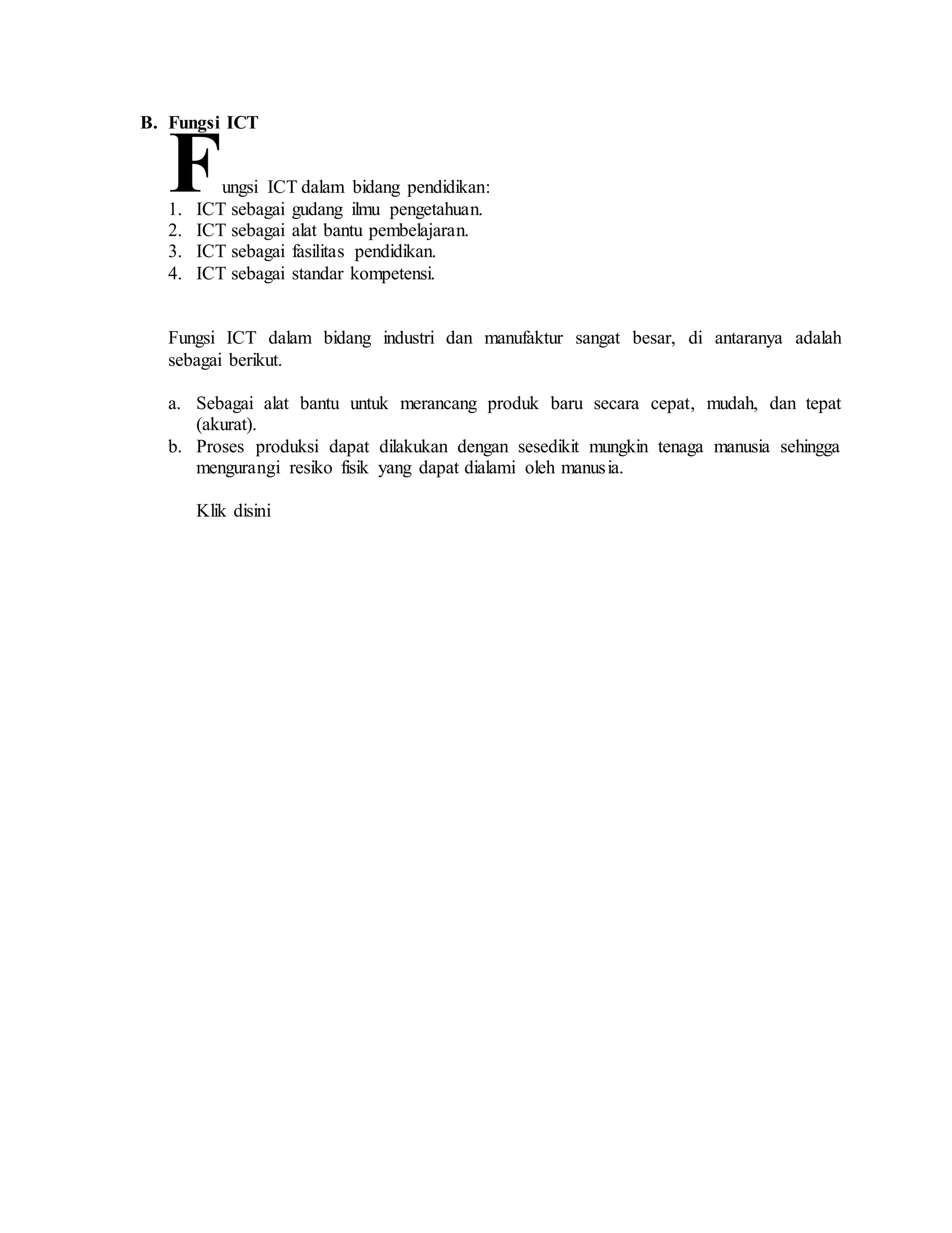 Pengertian ICT | DOCX