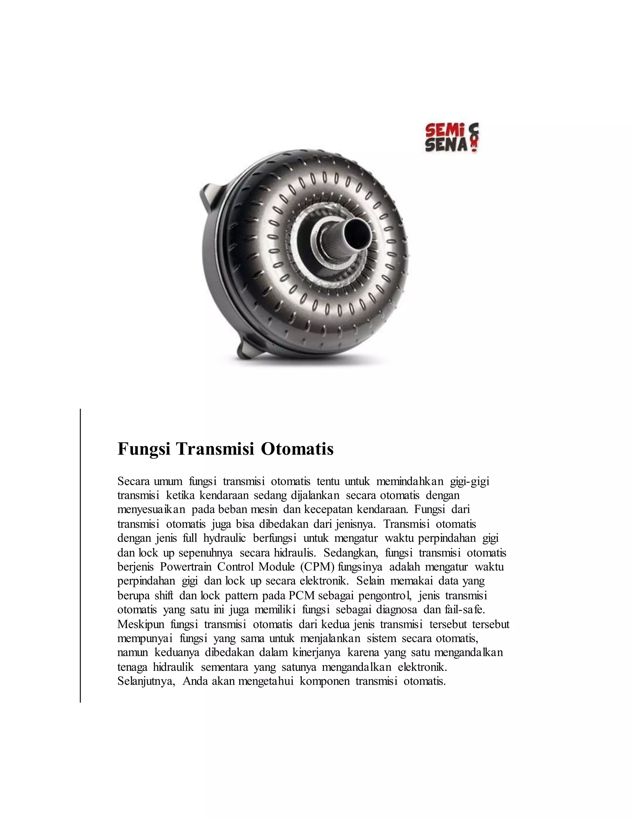 Pengertian transmisi otomatis | PDF