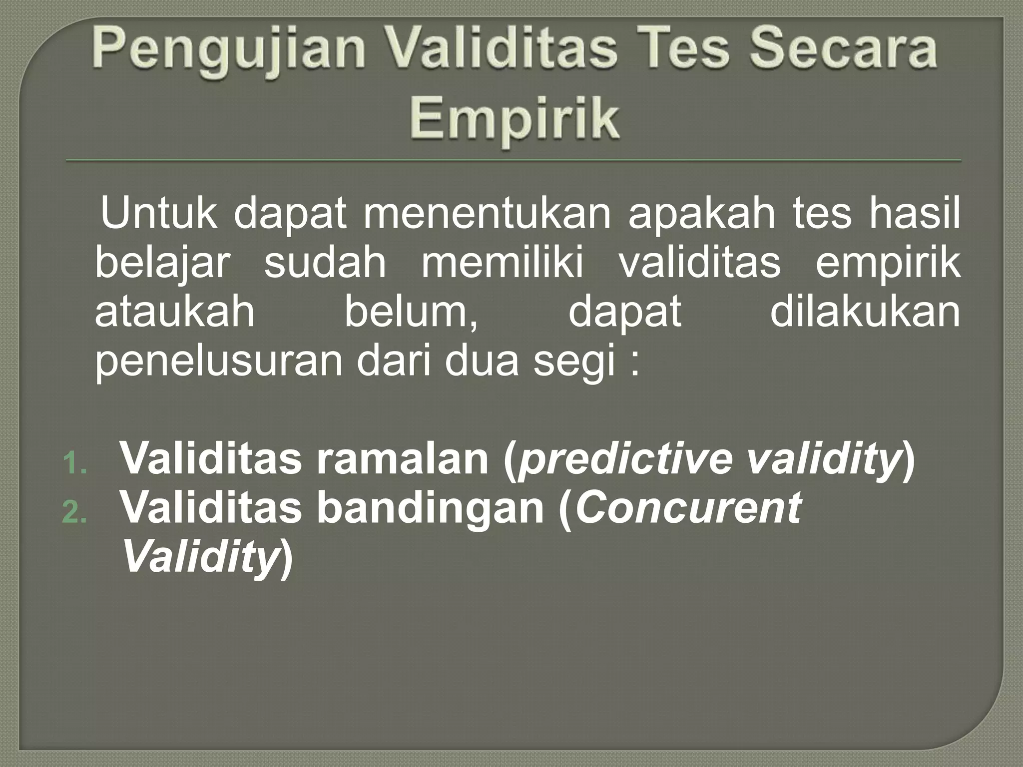 Pengertian validitas | PPT