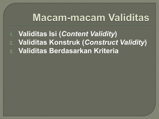 Pengertian validitas | PPT