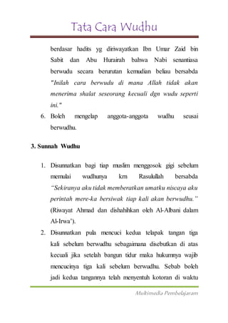 modul tentang berwudhu(fahrin) | DOCX