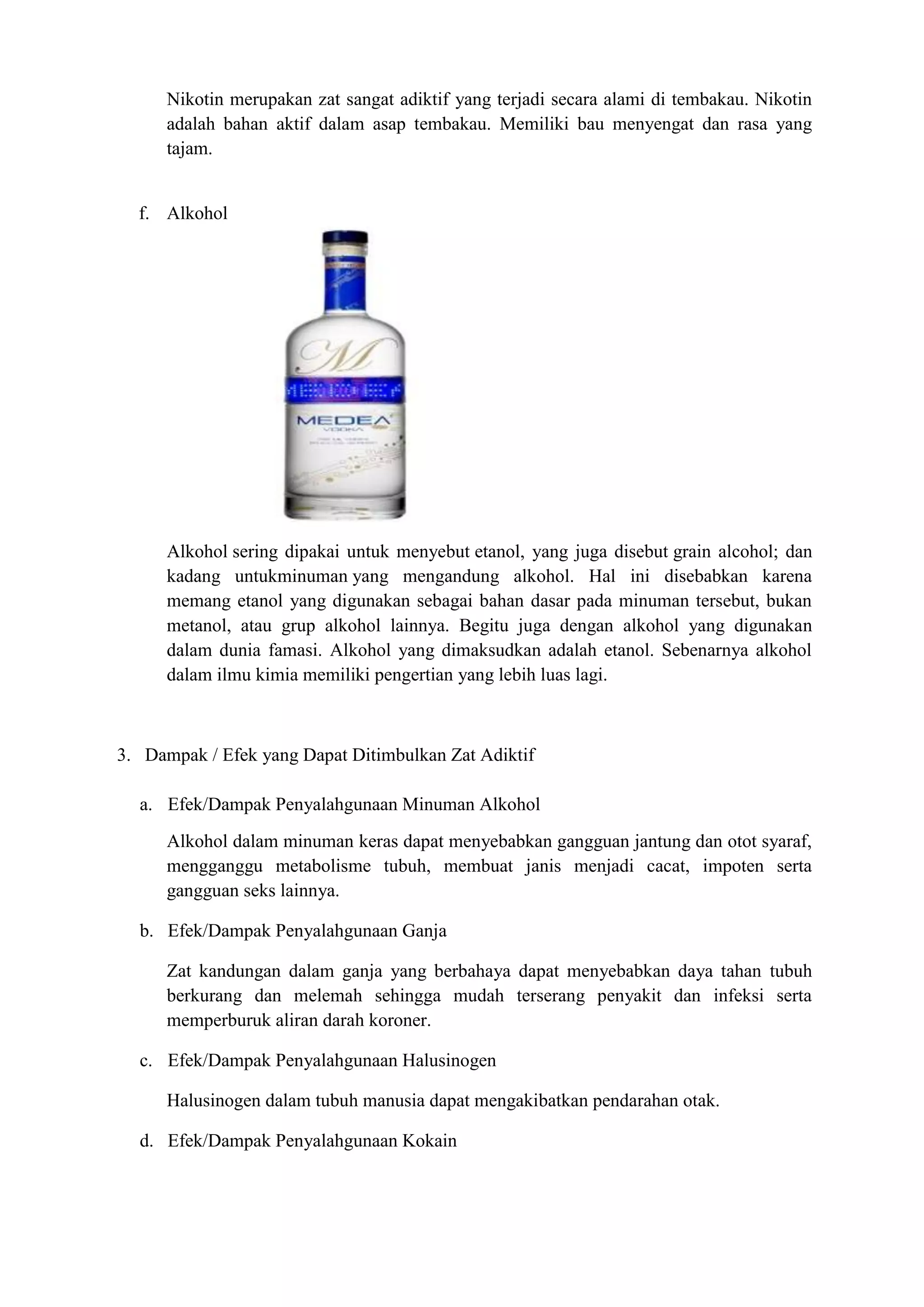 Pengertian zat adiktiv | DOCX