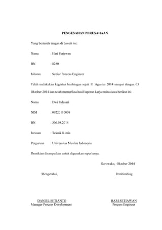 contoh lembar pengesahan | PDF