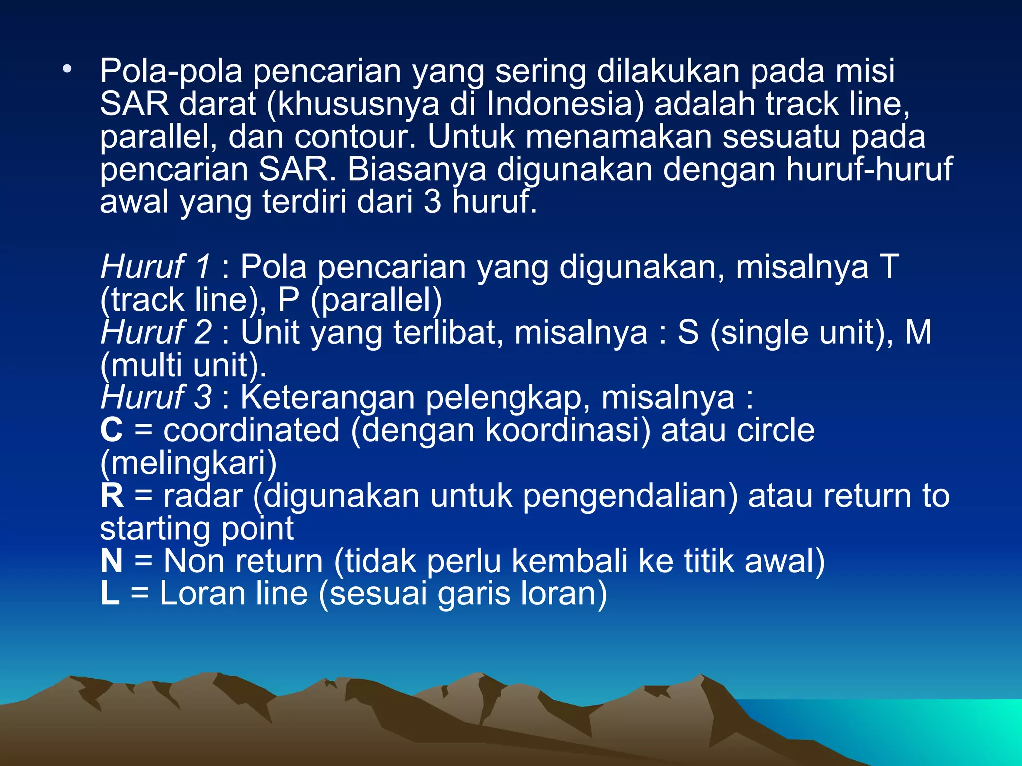 Pengetahuan Dasar SAR | PPS