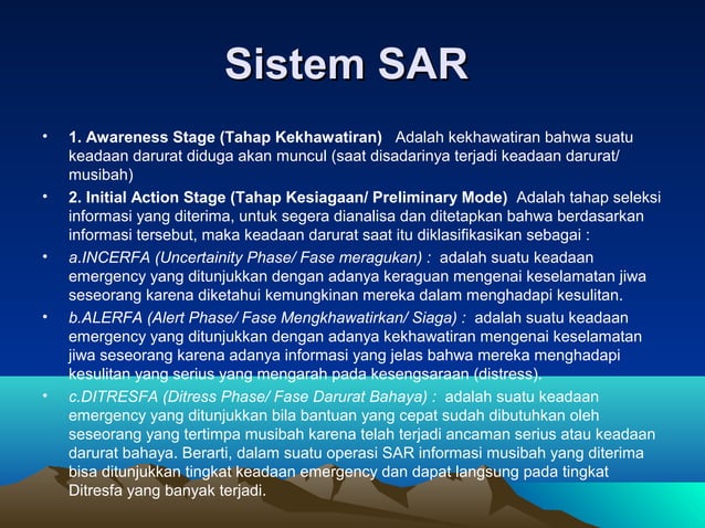 Pengetahuan Dasar SAR | PPS