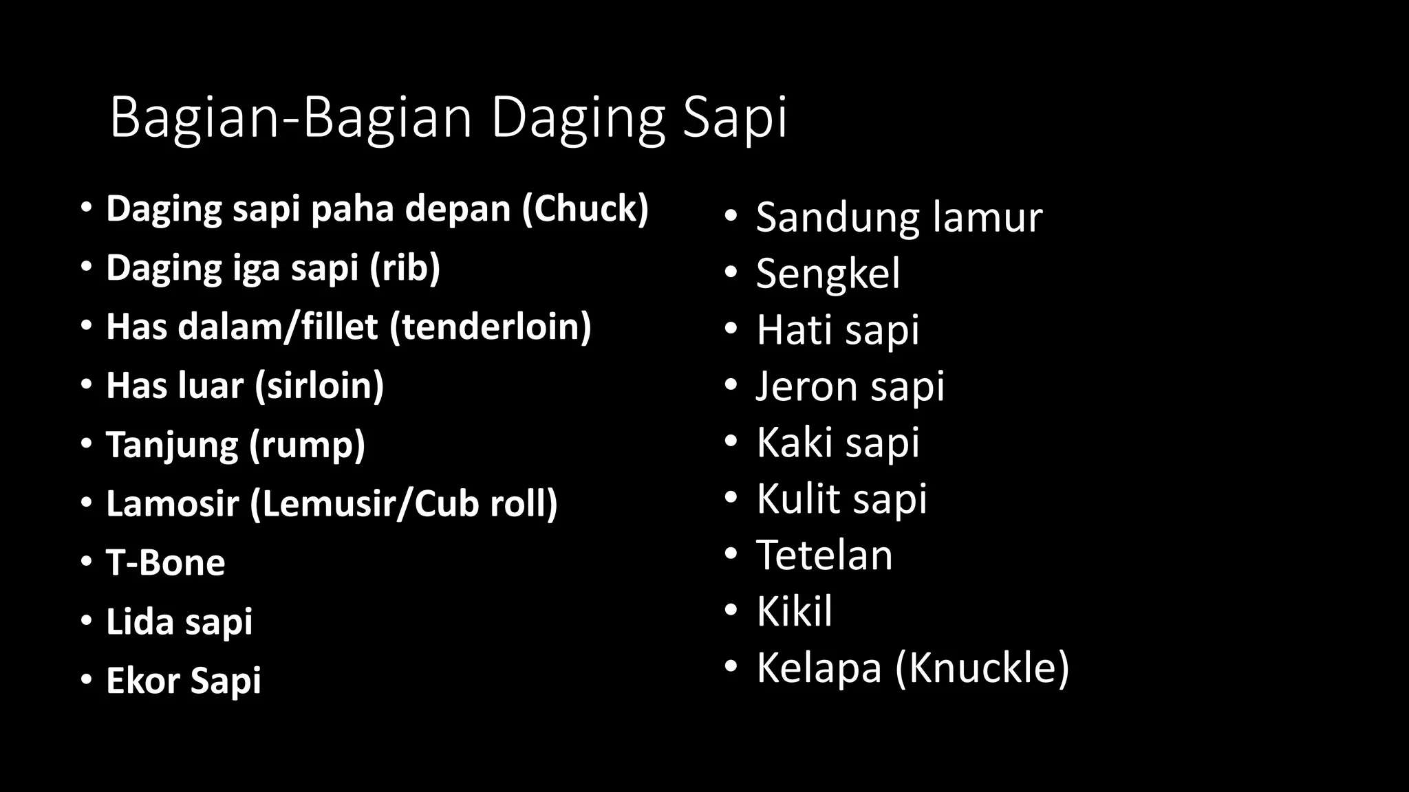 MATERI PERTEMUAN 1 DAGING DAN OLAHANNYA | PPTX