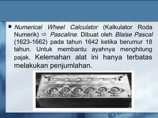 Pengetahuan dasar dan sejarah komputer | PPT