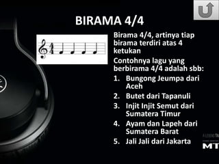 Pengetahuan dasar musik | PPTX