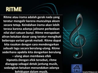 Pengetahuan dasar musik | PPTX