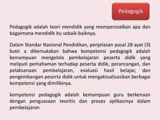 PENGETAHUAN TENTANG ISI PEDAGOGIK | PPTX