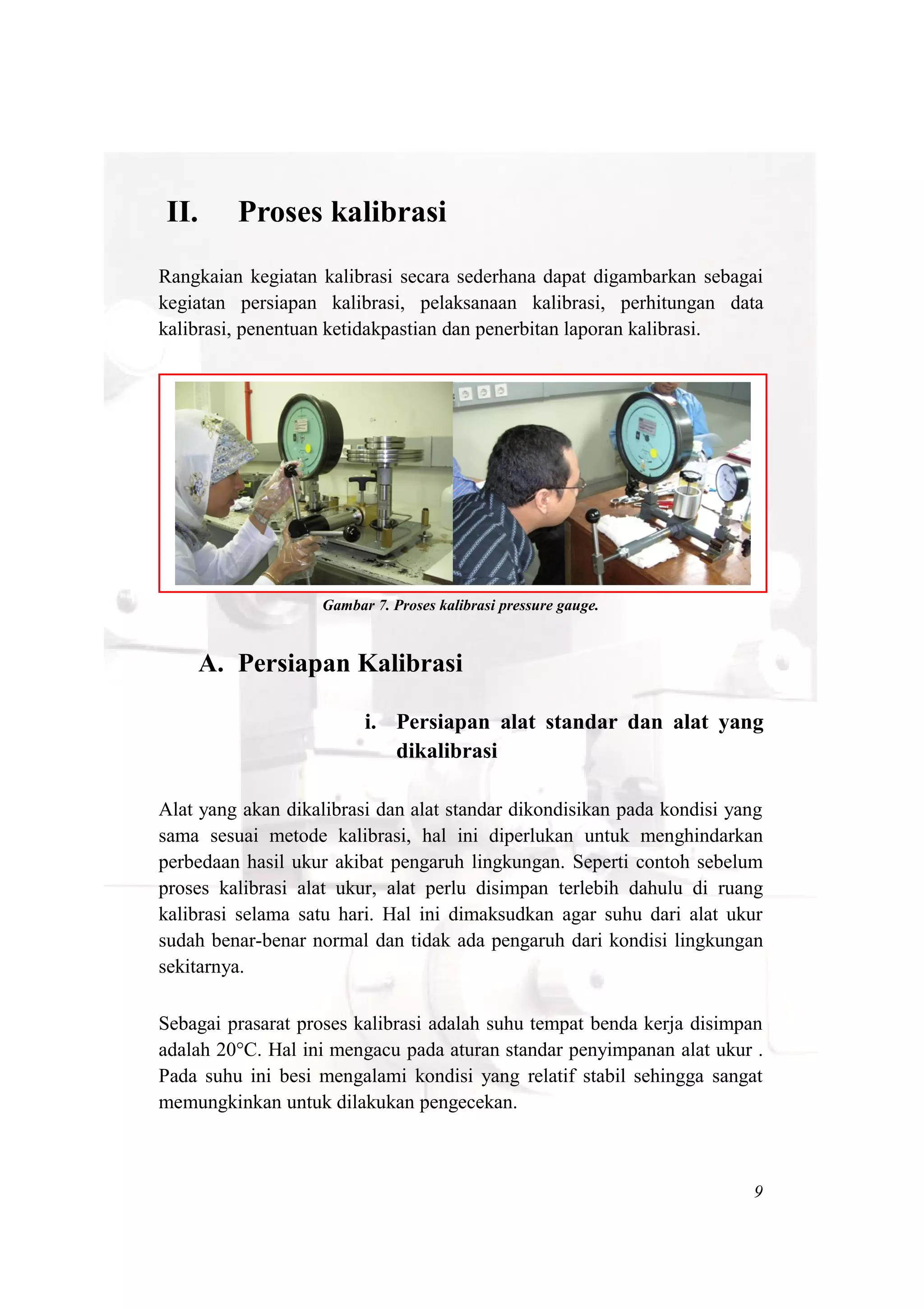Pengetahuan kalibrasi dan pemeliharaan peralatan | DOC