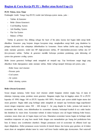 Pengetahuan sederhana tentang proyek pltu | DOCX