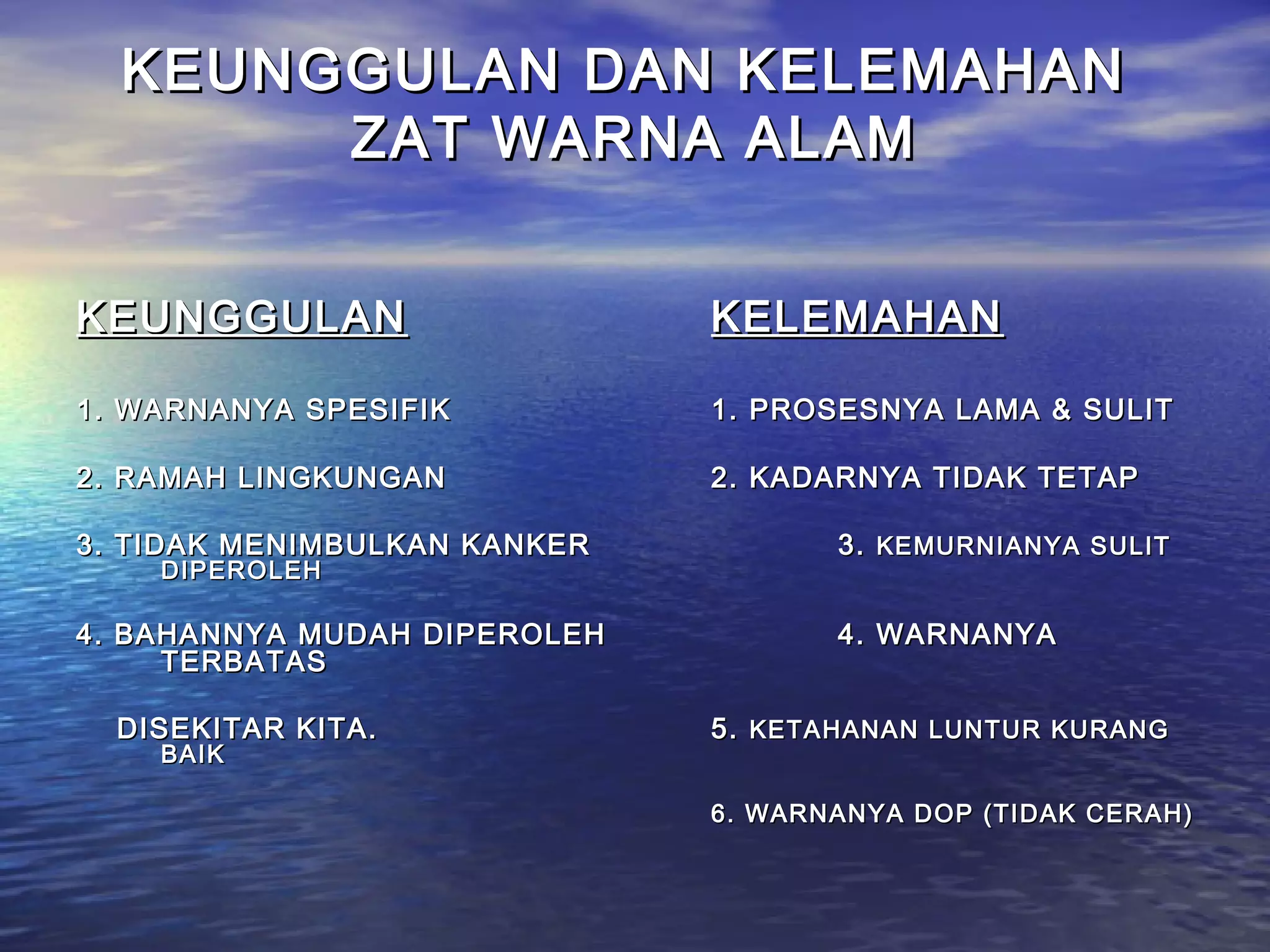 Pengetahuan Serat dan Zat Warna Tekstil | PPT