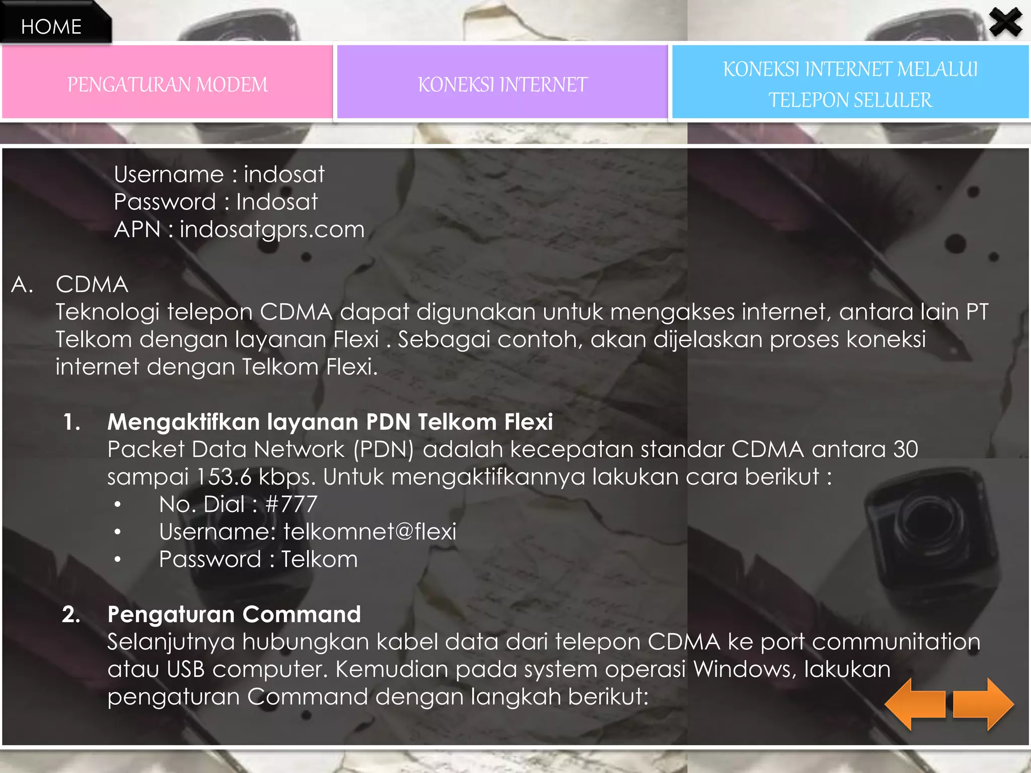 Pengeturan modem dan koneksi internet (melalui telepon seluler) | PPTX