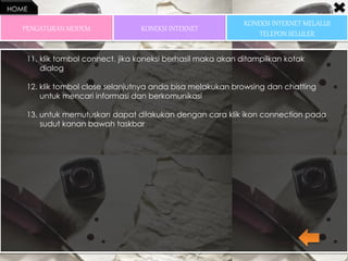 Pengeturan modem dan koneksi internet (melalui telepon seluler) | PPT