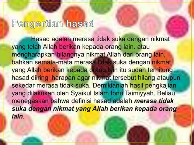 Perilaku tercela-Hasad | PPT