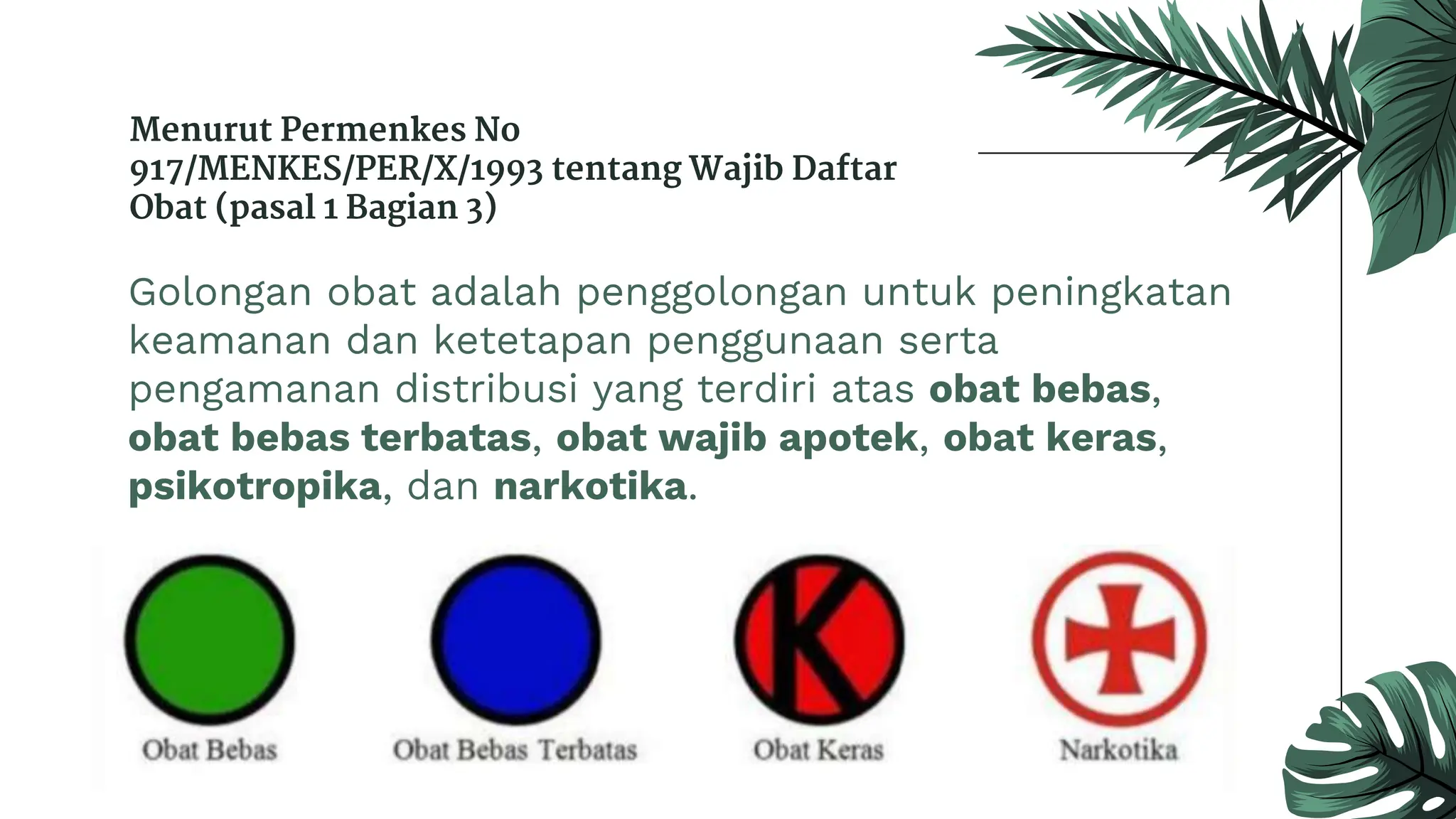 Materi Penggolongan Obat Undang-Undang Kesehatan | PPTX