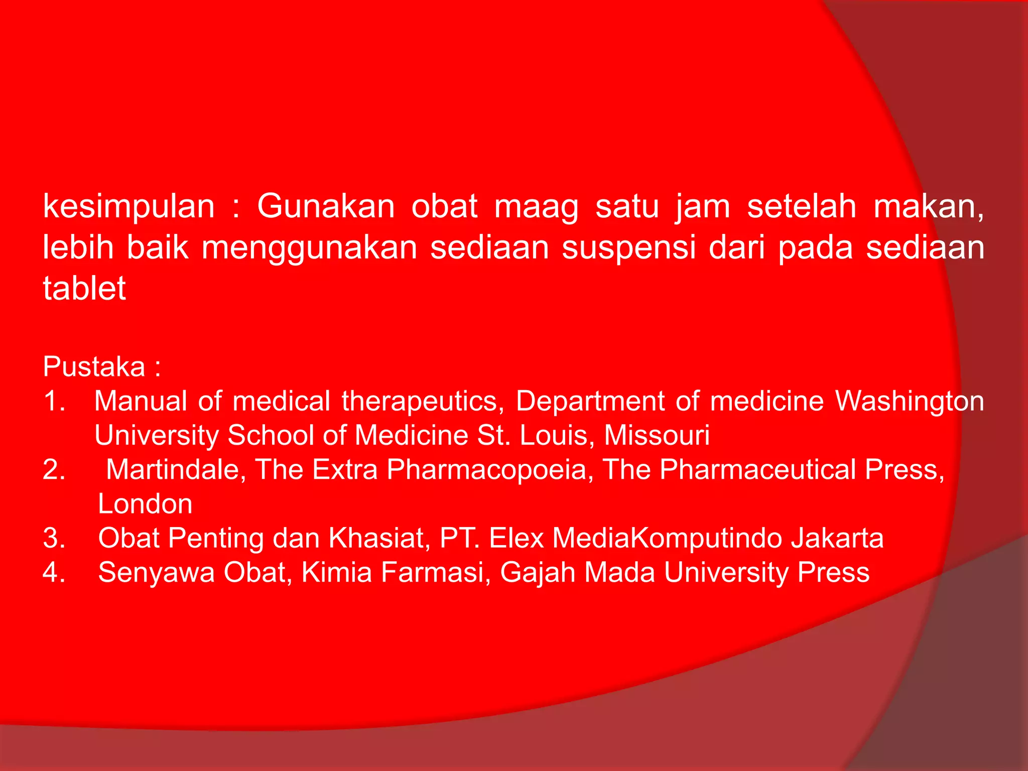 Penggunaan antasida | PPTX