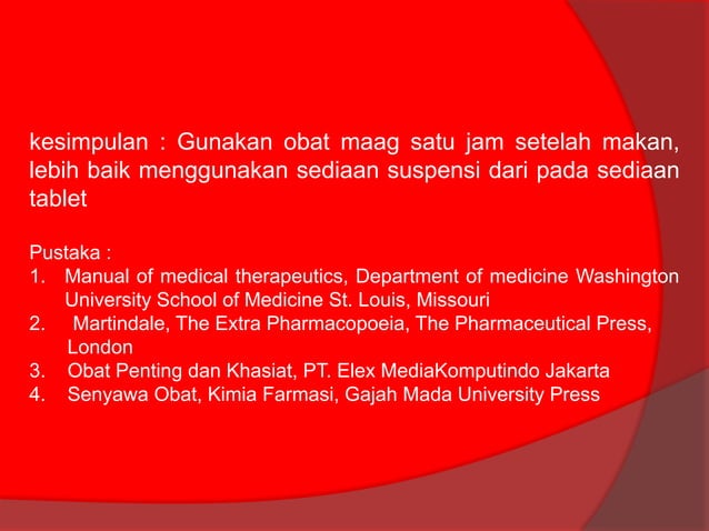 Penggunaan antasida | PPTX