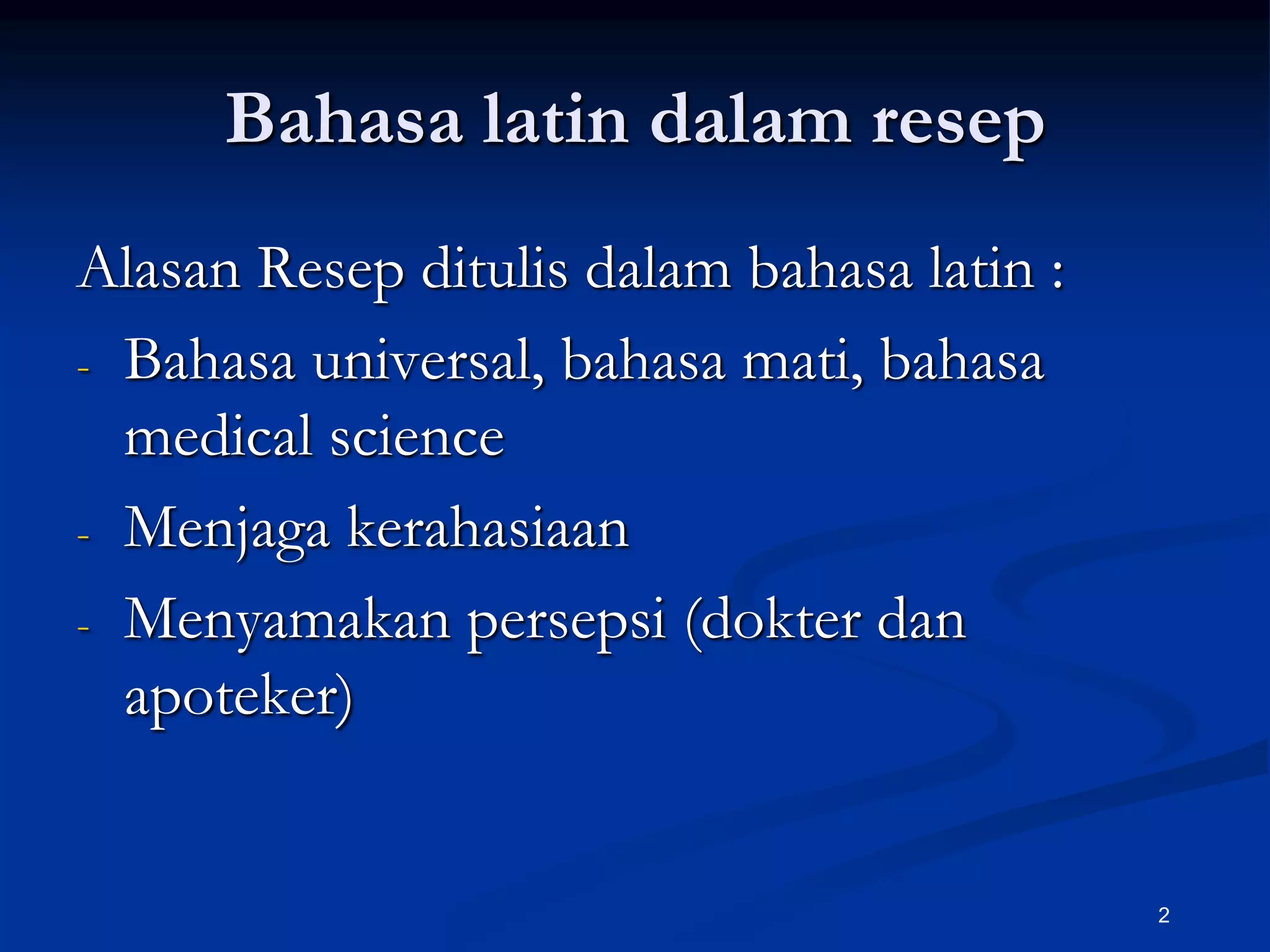 Penggunaan bahasa latin | PPTX