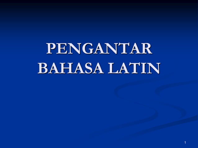 Penggunaan bahasa latin | PPTX