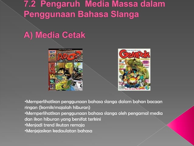 Penggunaan bahasa slanga dalam kalangan remaja | PPTX
