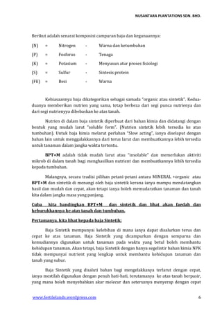 Penggunaan baja dan amalan pertanian islamik untuk produktiviti getah ...