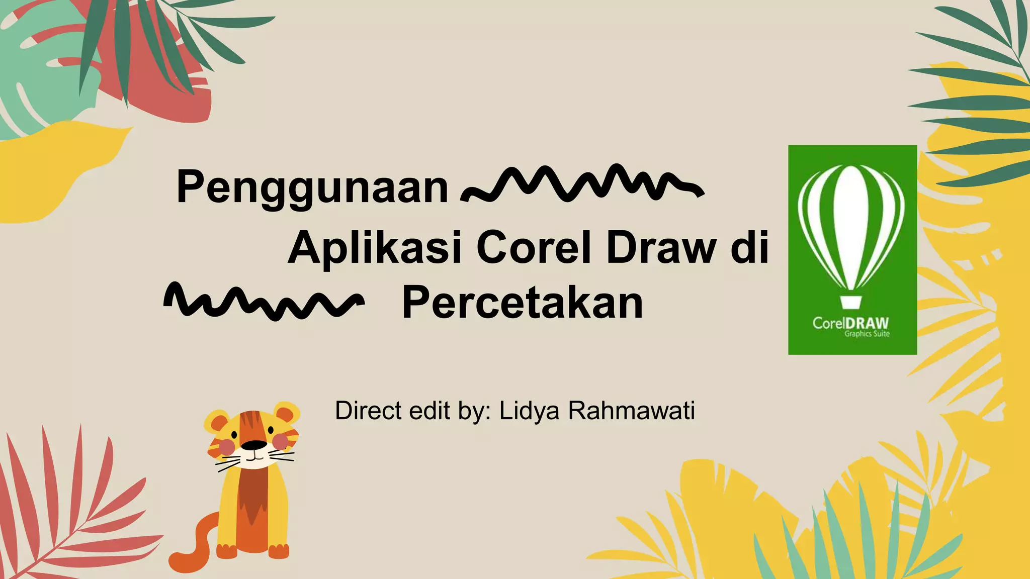 Penggunaan corel draw di percetakan | PPTX